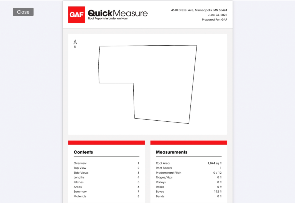 GAF QuickMeasure SalesPro