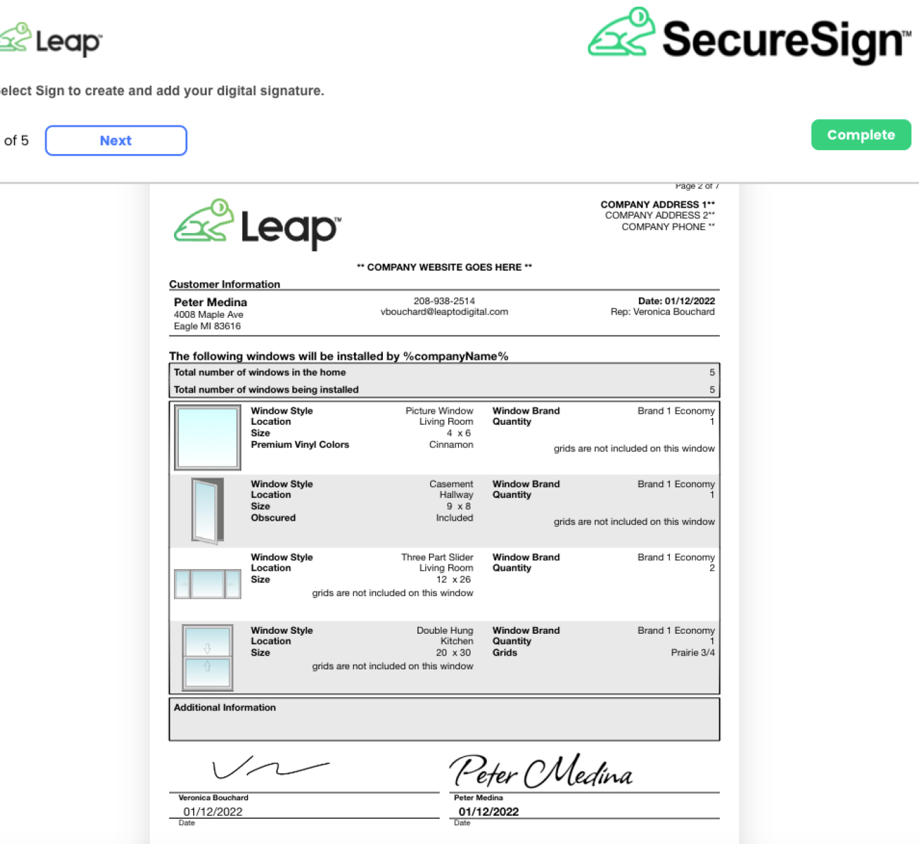Signing Leap Secure Sign Documents